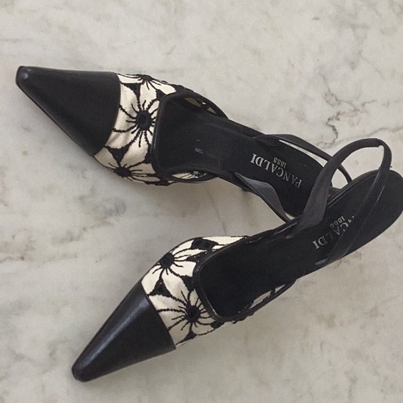 Pancaldi 1888 | Shoes | Sexy Italian Sling Back Shoes Size 8 With Black ...